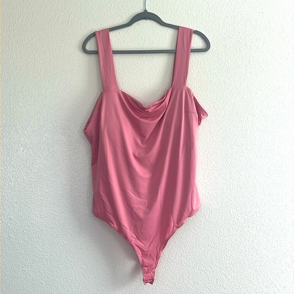 heyson | Tops | Dusty Rose Colored Bodysuit Silky Soft With Shelf Bra ...